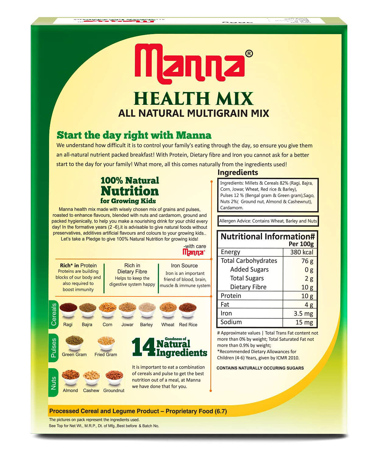 PrashiStore. Manna Health Mix (500 Grams)
